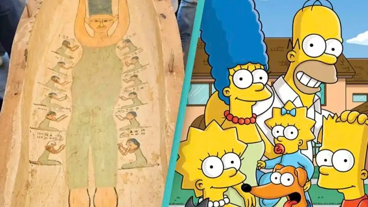 Marge Simpson on a 3,000-year-old Egyptian sarcophagus • Neperos
