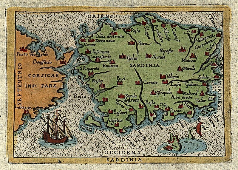 Ancient maps of Sardinia • Neperos