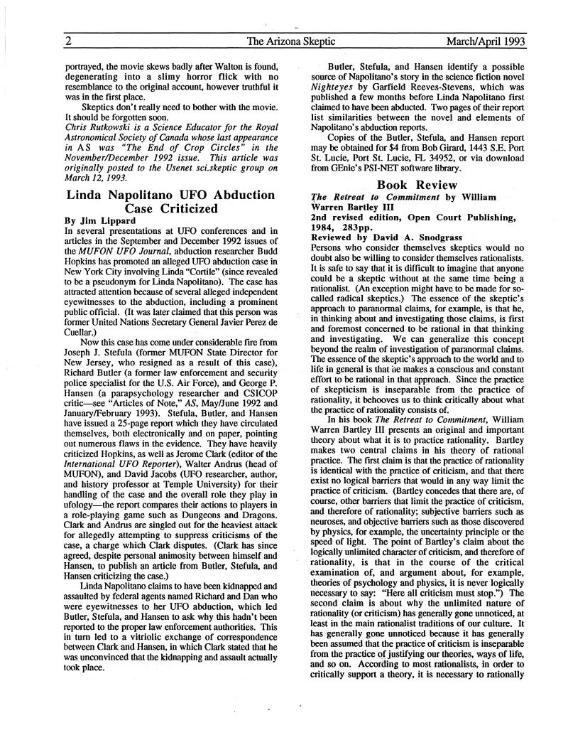 The Arizona Skeptic, vol. 6, no. 5, March/April 1993 • Neperos