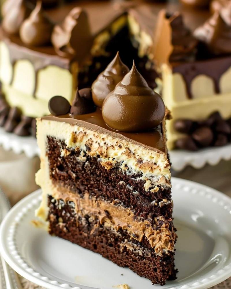 Chocolate Mocha Layer Cake 🍫☕ • Neperos