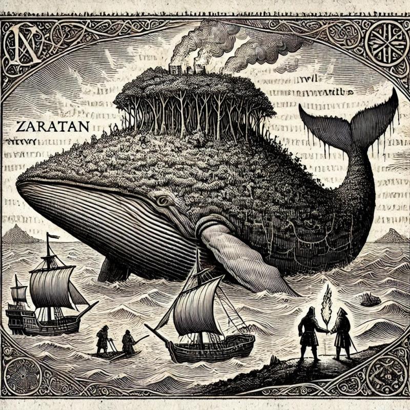 The whale-island, the legendary sea monster • Neperos