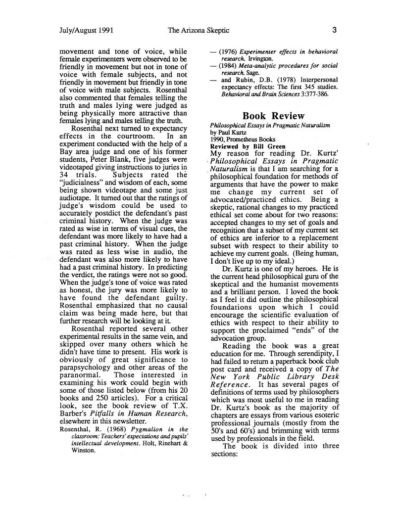 The Arizona Skeptic, vol. 5, no. 1, July/August 1991 • Neperos