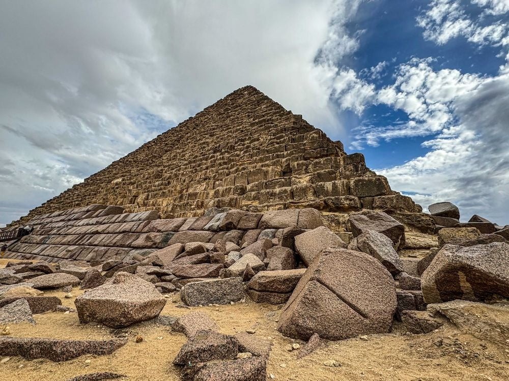 Rejected the plan to reattach granite blocks to the Menkaure pyramid in ...